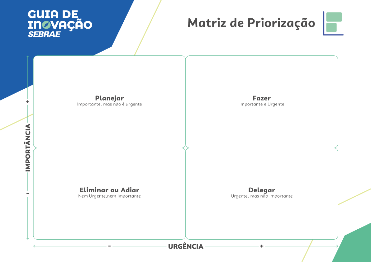 Ferramenta Matriz De Priorização - Baixe Grátis | Sebrae/PR